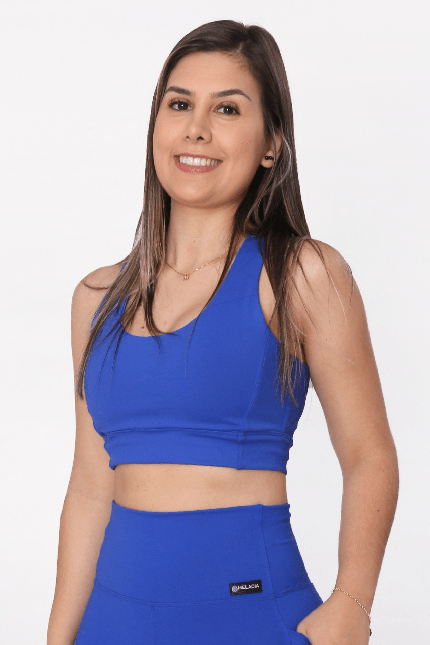 Top Cropped Azul Royal | Melacia Active Casual Wear