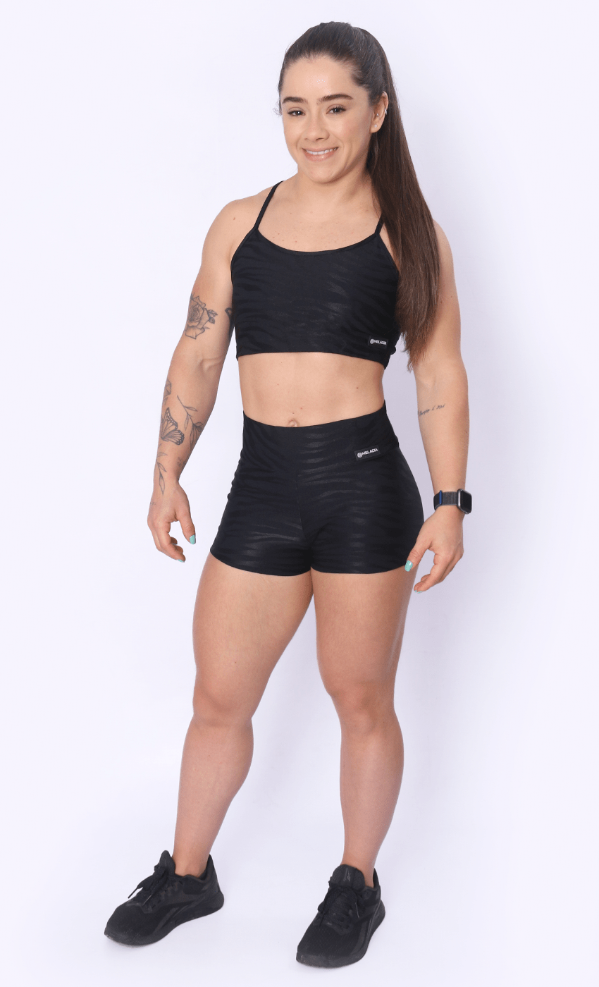 Top Crossfit Preto Selva | Melacia Active Casual Wear