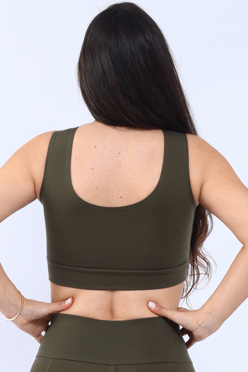 Top Regata Verde Militar | Melacia Active Casual Wear